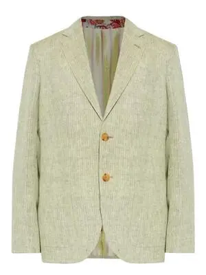 ETRO Etro Single-Breasted Herringbone Patterned Blazer