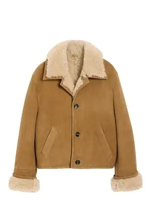 Ami Shearling Lined Jacket - Camel