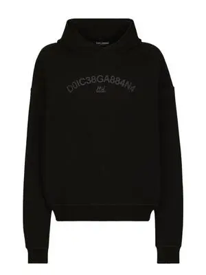 Dolce & Gabbana Printed Logo Hoodie - Black