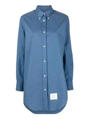 THOM BROWNE Thom Browne Collared Button-Up Shirt Dress