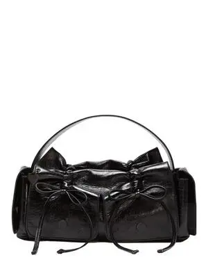 Acne Studios Top Handle Bag With Knot Detail - Black