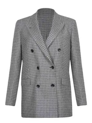Tagliatore Houndstooth Double-breasted Blazer - Gray