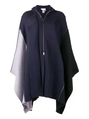 Chloé Asymmetrical Wool Cape - Black