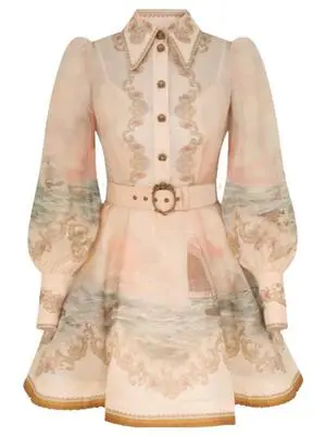 Zimmermann Rebellion Marine Mini Dress - Nude