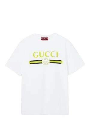 GUCCI Gucci Logo Printed Jersey T-Shirt