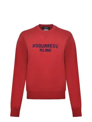 Dsquared2 Logo Printed Crewneck Sweatshirt - Red
