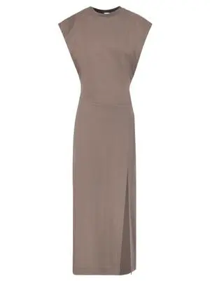 J.W.ANDERSON Asymmetrical Sleeves Slit Dress - Gray