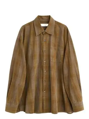 Our Legacy Borrowed Oversized Check Shirt - Brown