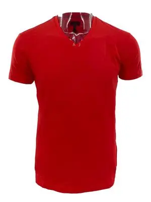 Emporio Armani V-neck Short-sleeved T-shirt - Red