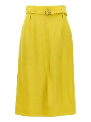 JIL SANDER Jil Sander Belted Midi Skirt