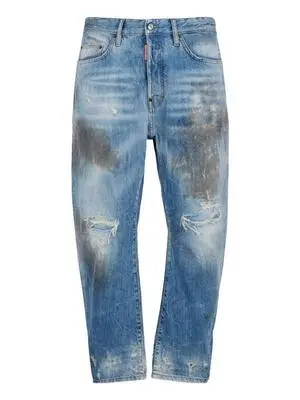 Dsquared2 Light Dirty Wash Bro Distressed Jeans - Blue