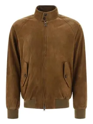 BARACUTA Suede Bomber Jacket - No