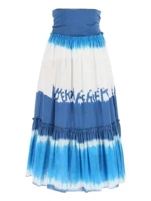 Alberta Ferretti Tie-dye Midi Skirt - Blue