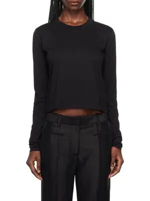 LOULOU STUDIO Long Sleeve Crewneck T-shirt - Black