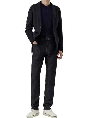 Canali Long-sleeved Suit Jacket - Navy Blue