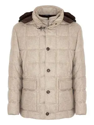 FAY Hooded Padded Coat - Nude