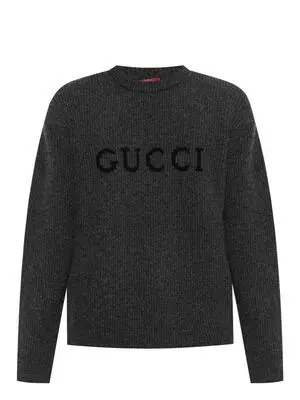 Gucci Gg Intarsia Knit Jumper - Black