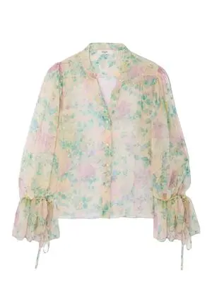 CHLOÉ Chloé Allover Floral Print Puff-Sleeved Blouse