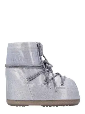 Moon Boot Lace-up Snow Boots - Silver