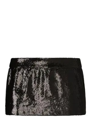 Dolce & Gabbana Micro-sequin Mini Skirt - Black