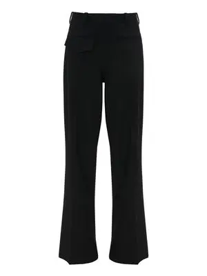 Victoria Beckham Wool Blend Casual Pants - Black