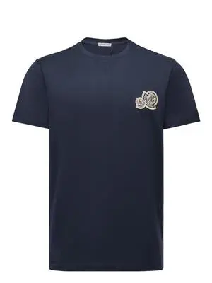 Moncler Moncler Logo Patch Crewneck T-Shirt Dark Blue
