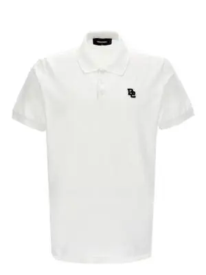 Dsquared2 Logo-embroidered Short Sleeved Polo Shirt - White