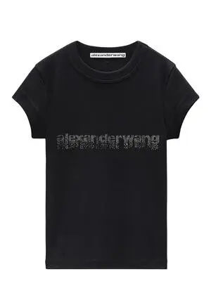 Alexander Wang Logo-embellished Crewneck T-shirt - Black