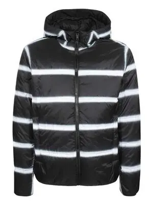 Givenchy Striped Puffer Jacket With Hood - Black