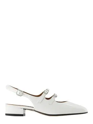 CAREL Buckle Mule High Heels - White