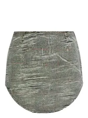 DIESEL® De-ada-fsg Checkered Distressed Skirt - Gray