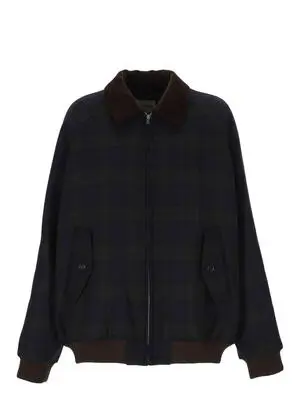 Miu Miu Checked Twill Blouson Jacket - Black