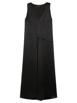 Max Mara Cima V-neck Sleeveless Maxi Dress - Black