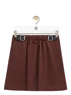 Loewe Belted Mini Skirt - Brown
