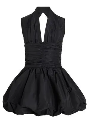 PATOU Ruched Halterneck Mini Dress - Black