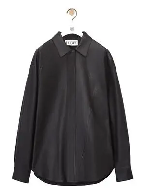 Loewe Puzzle Shirt In Nappa Black
