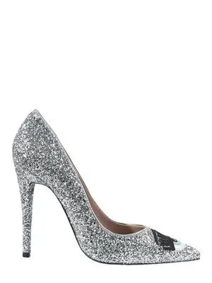 CHIARA FERRAGNI Sequined Pointed Toe High Heels - Gray