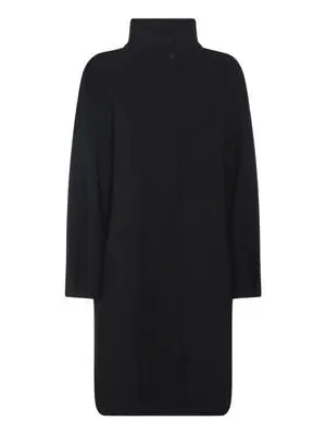 Herno High-neck Long-sleeve Coat - Black