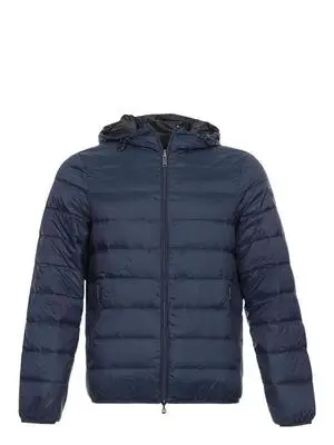 Emporio Armani Padded Hooded Down Jacket - Blue