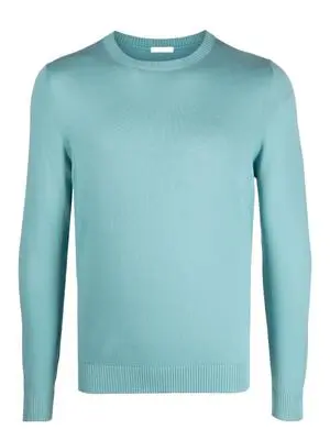 Malo Long-sleeve Cotton Jumper - Blue