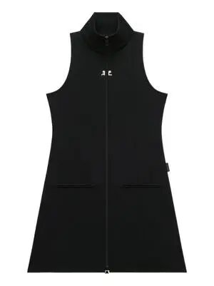 COURREGES Sleeveless Tracksuit Dress - Black