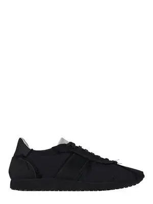 THE ROW Mica Lace-up Canvas And Nylon Sneakers - Black/light Gray