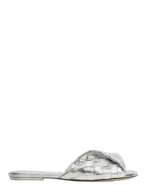Bottega Veneta Blink Flat Mule - Silver