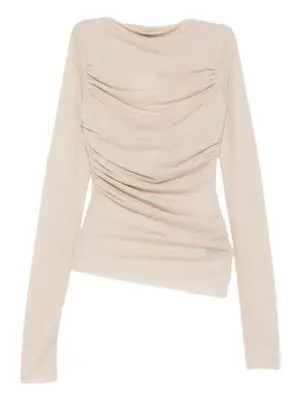 Soeur Gaia Draped Long Sleeve Top - No