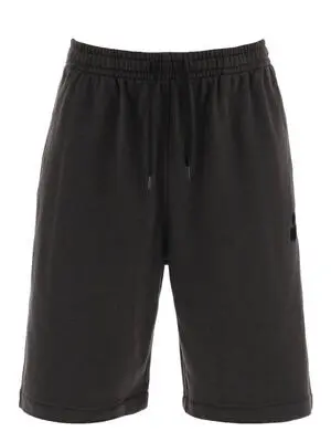 Isabel Marant Étoile Mahelo Logo Printed Drawstring Shorts - Black