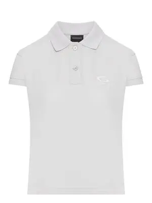 Balenciaga Logo Embroidered Short-sleeve Polo Shirt - White