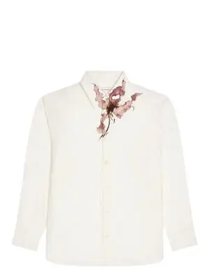 Dries Van Noten Floral-print Cotton Shirt - Pink