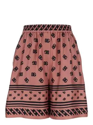 Dolce & Gabbana Dg Logo Print Shorts - Pink