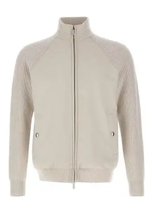 Eleventy Ribbed Knit Jacket - Nude