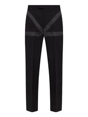 FERRAGAMO Straight Leg Tailored Trousers - Black